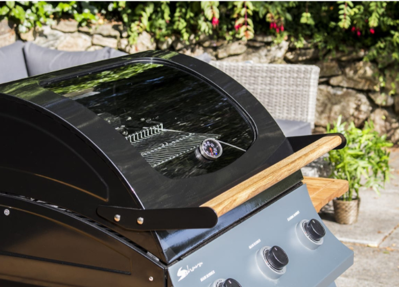 Mullingar Hardware. Sahara S350 3 Burner Gas BBQ Oak